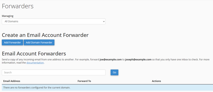 How To Setup Email Forwarding In cPanel - Domains.co.za KB