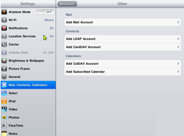 How To Setup An IMAP Email On iPad - Domains.co.za KB